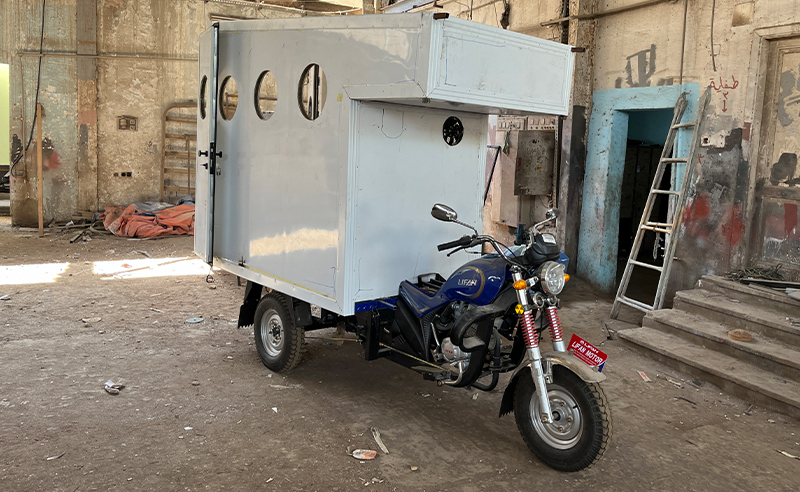 Egypt’s Blue Tricycle Was Transformed Into a Community Care Car - MENA ...